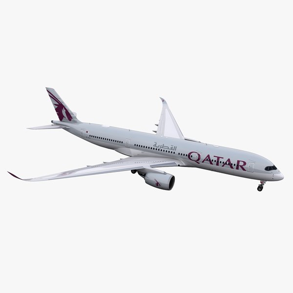 3D a350-900 qatar - TurboSquid 1159386