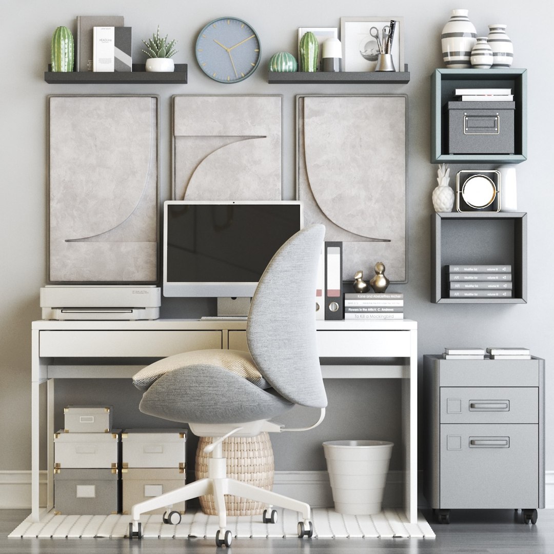 3D model IKEA office workplace 123 - TurboSquid 2160758