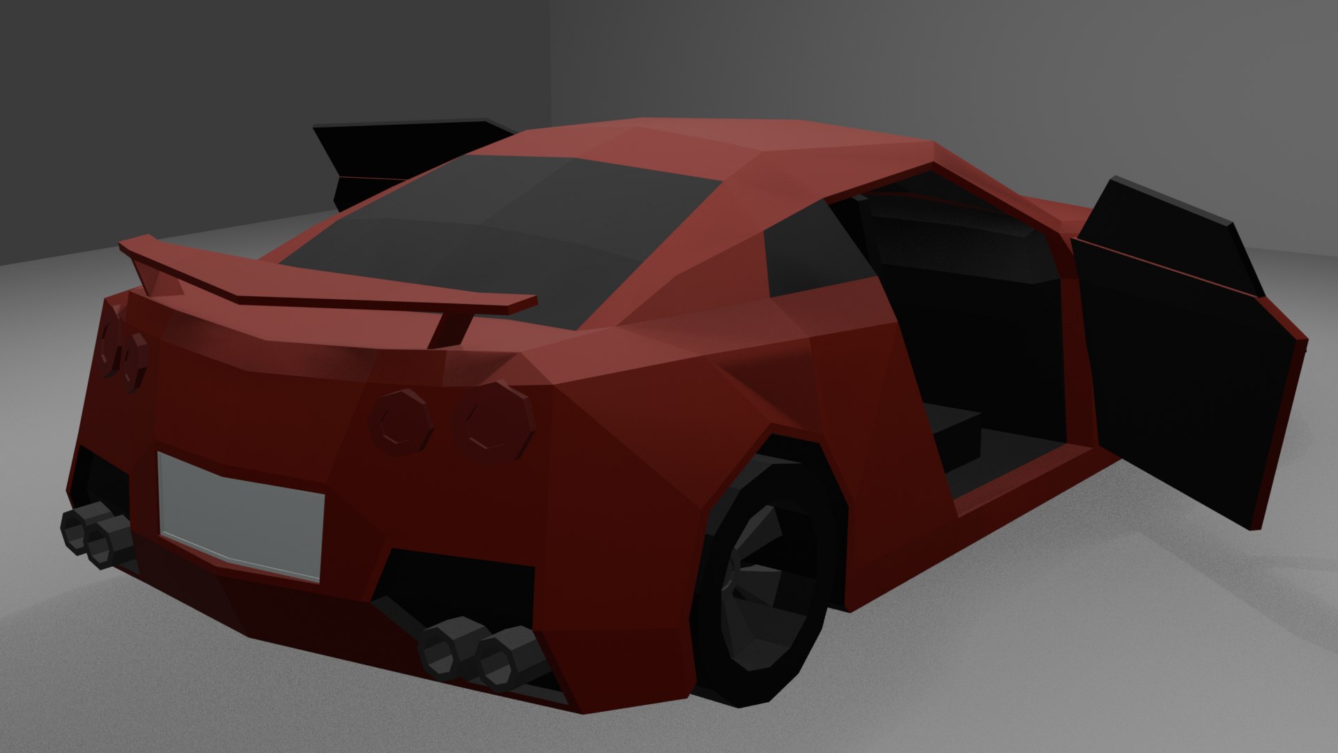 3D Low Poly Red Car - TurboSquid 2347820