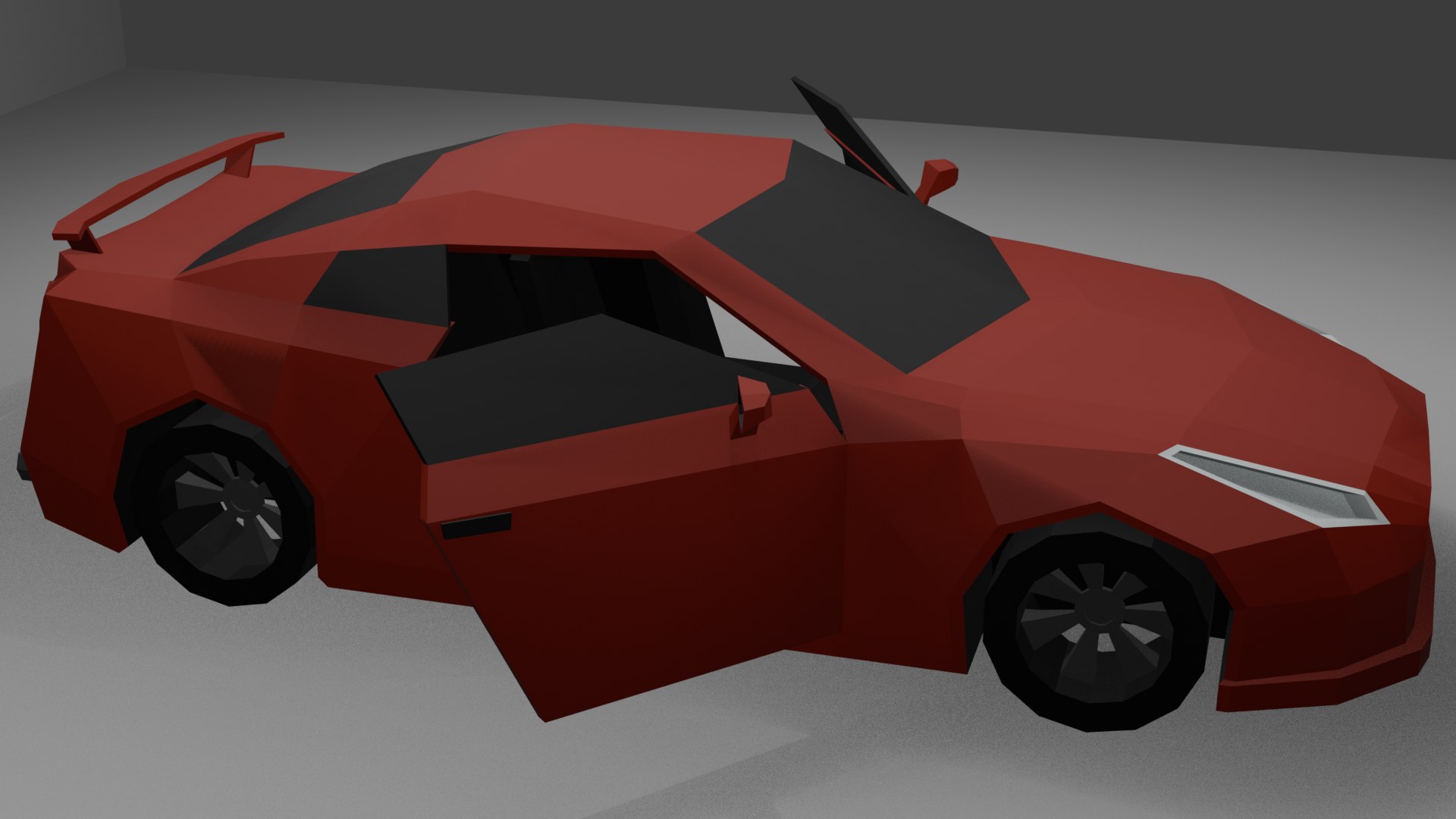 3D Low Poly Red Car - TurboSquid 2347820