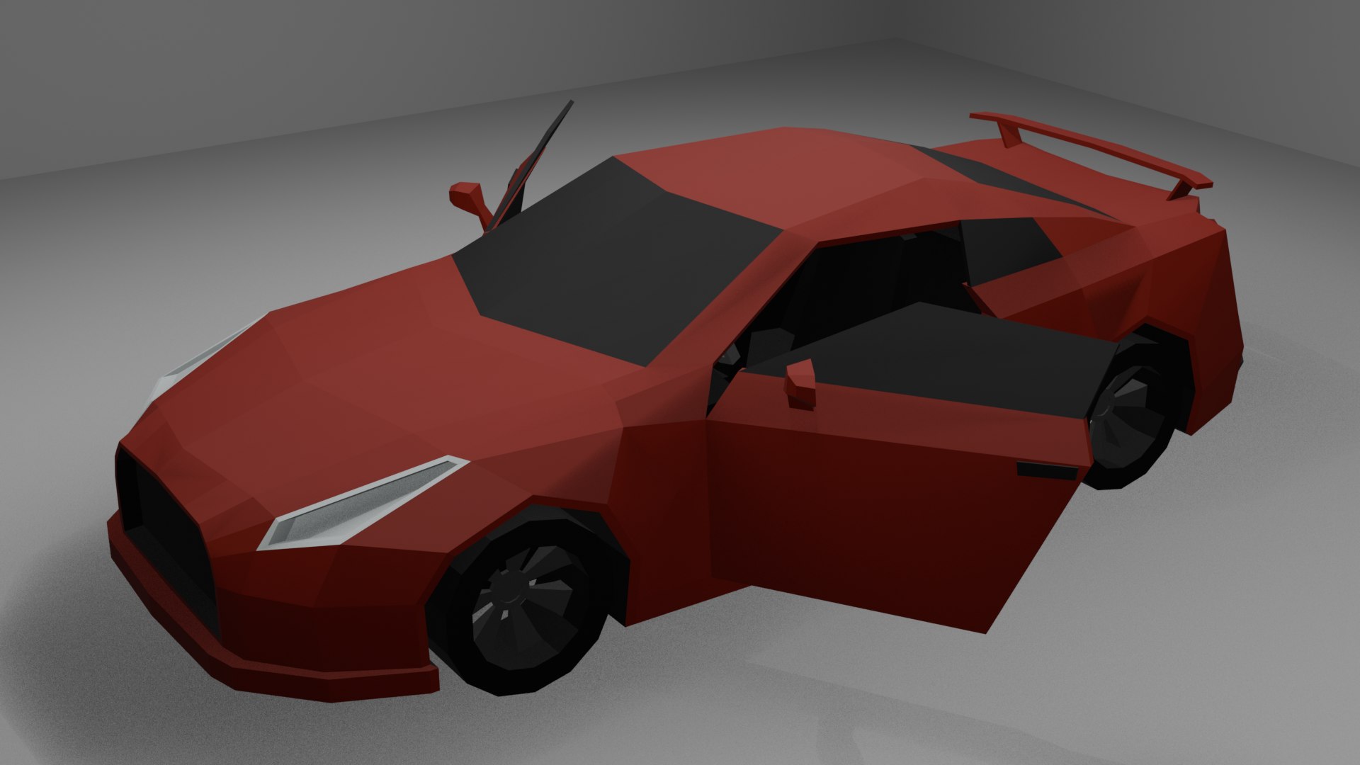 3D Low Poly Red Car - TurboSquid 2347820