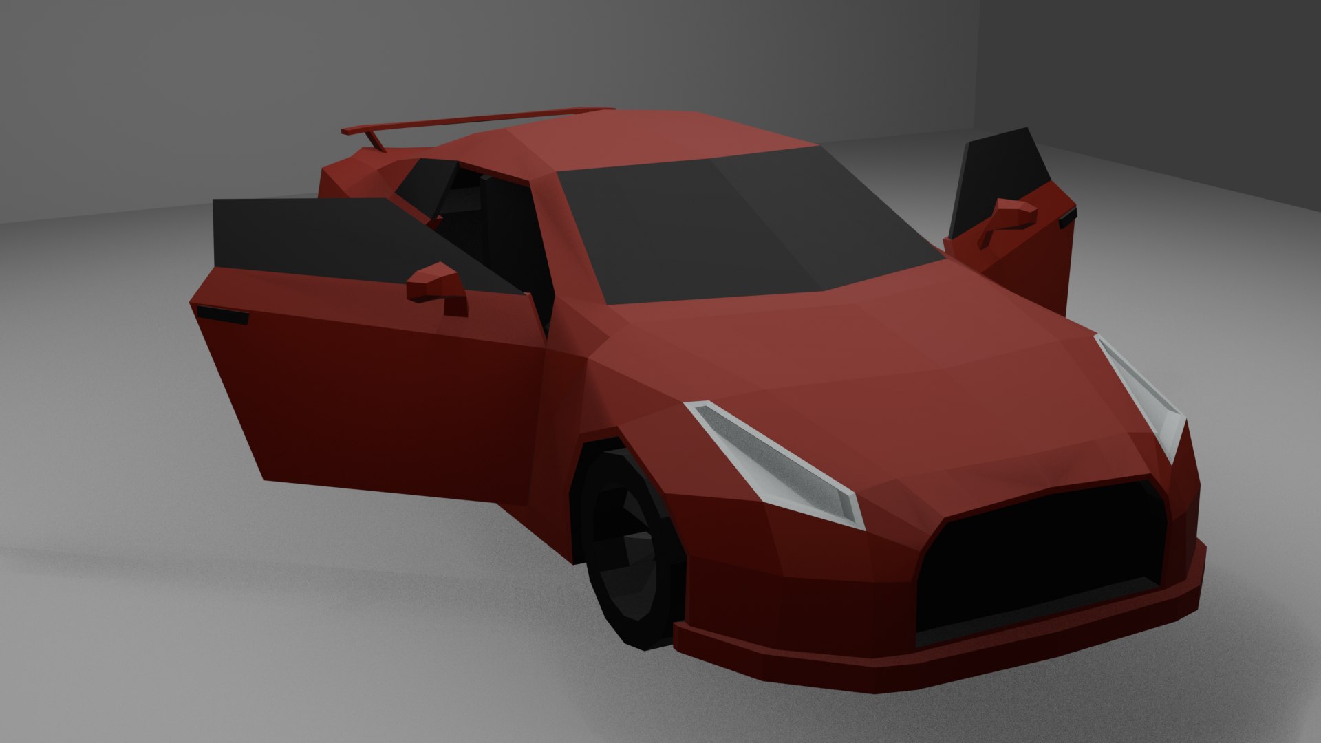 3D Low Poly Red Car - TurboSquid 2347820