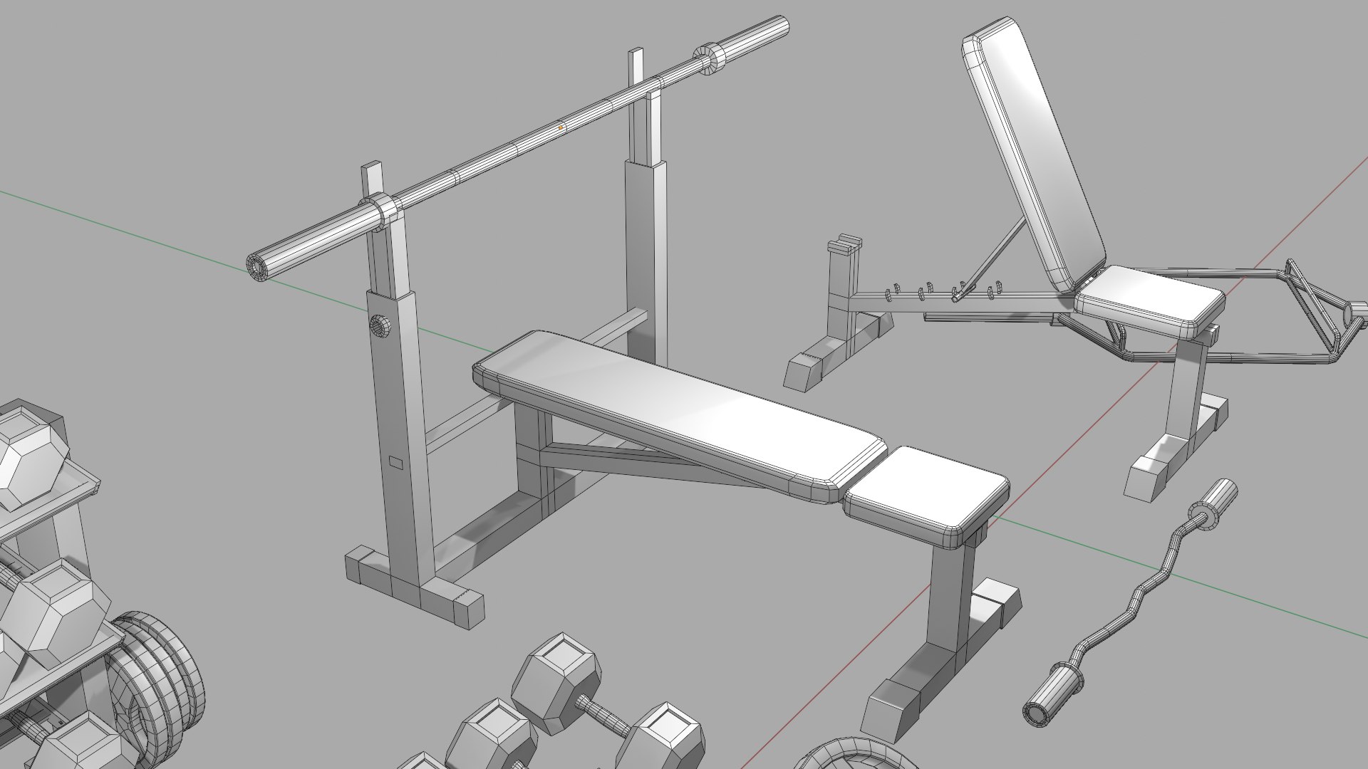 3D Model Gym Equipment Collection Vol1 - TurboSquid 2252764