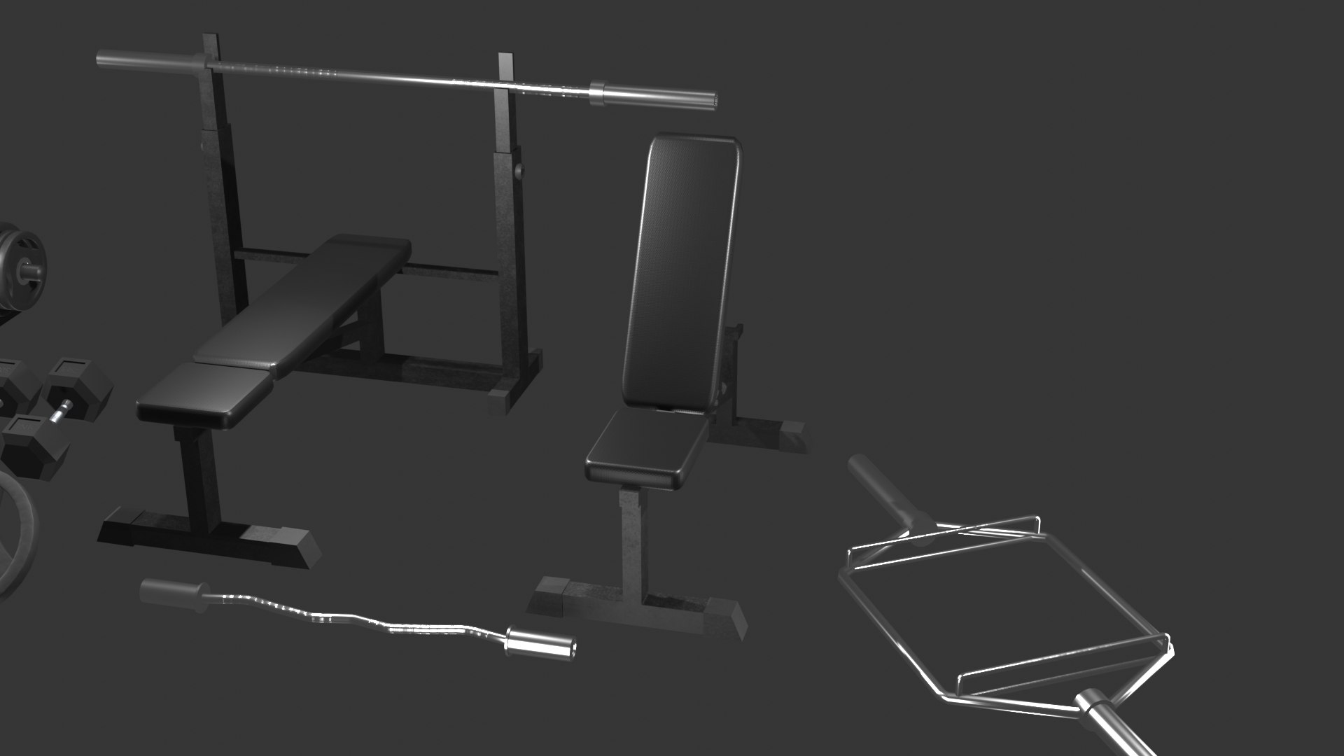 3D Model Gym Equipment Collection Vol1 - TurboSquid 2252764