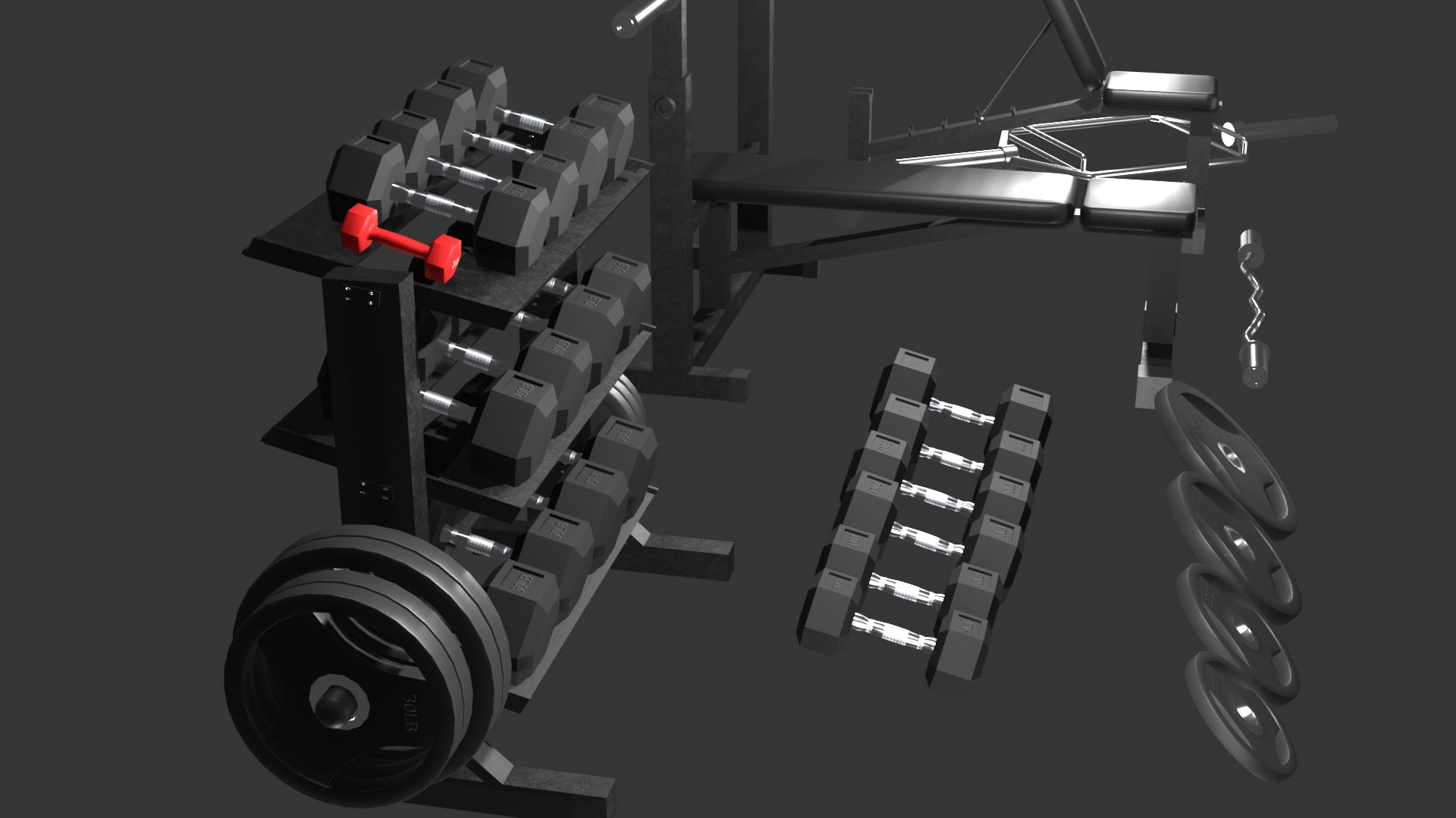 3D Model Gym Equipment Collection Vol1 - TurboSquid 2252764