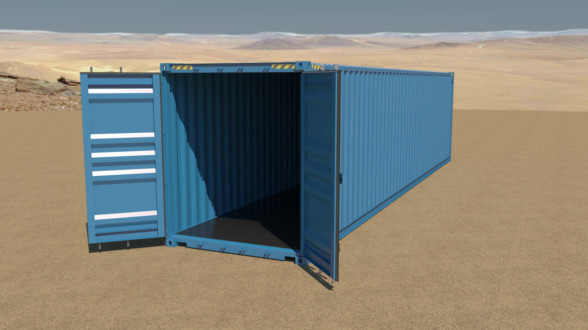40ft Container 3d 3ds