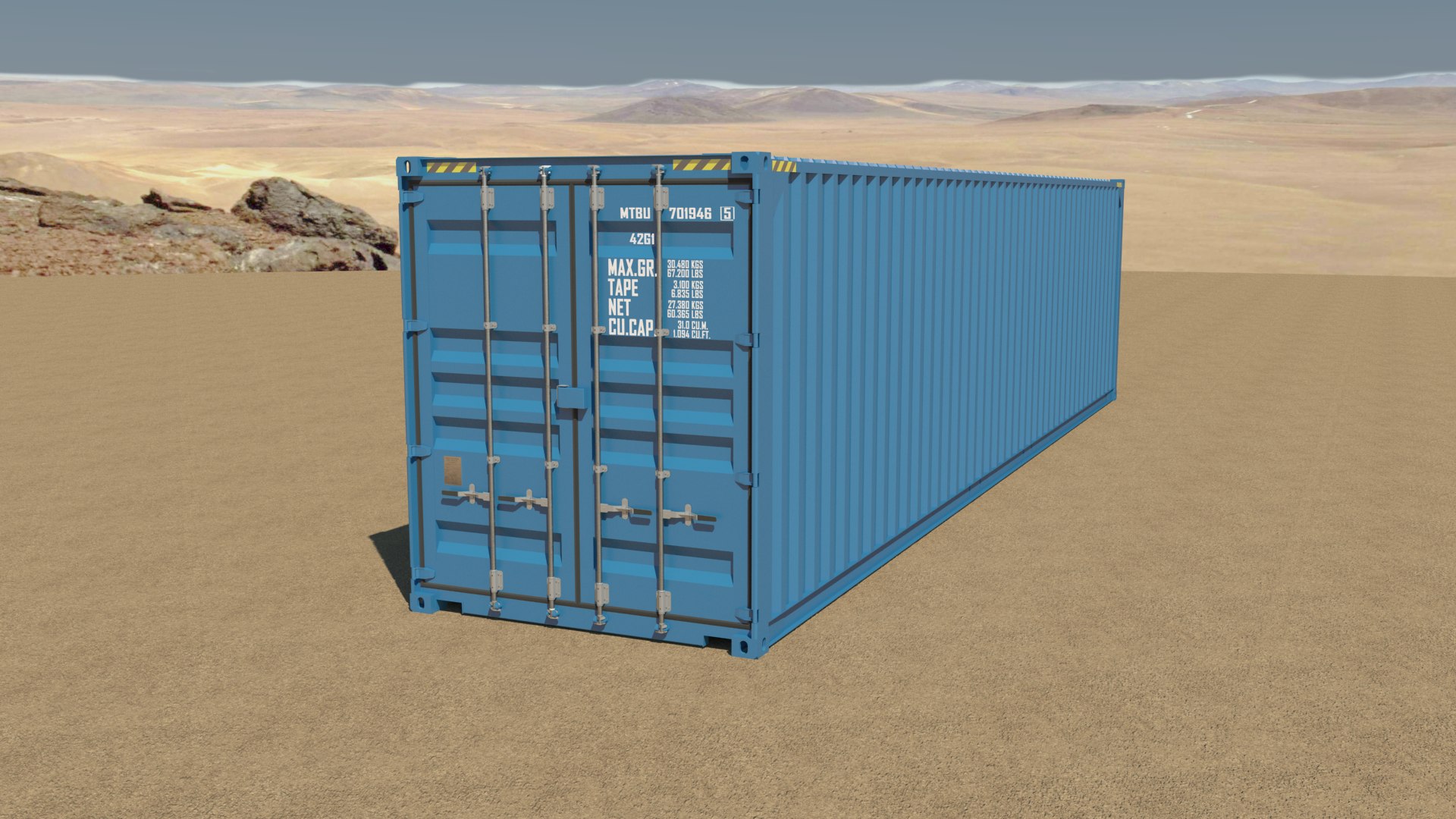 40ft Container 3d 3ds