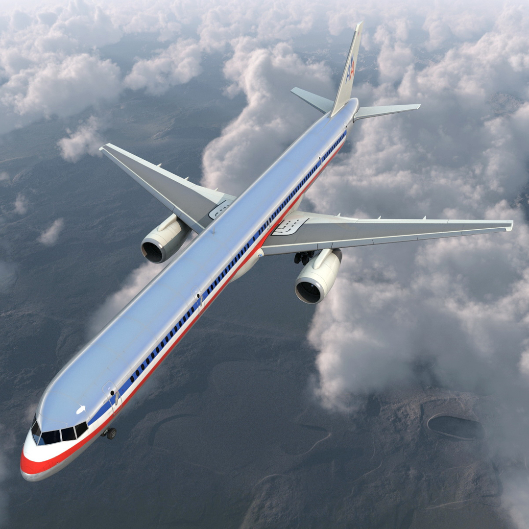 boeing 757-300 american airlines 3d max