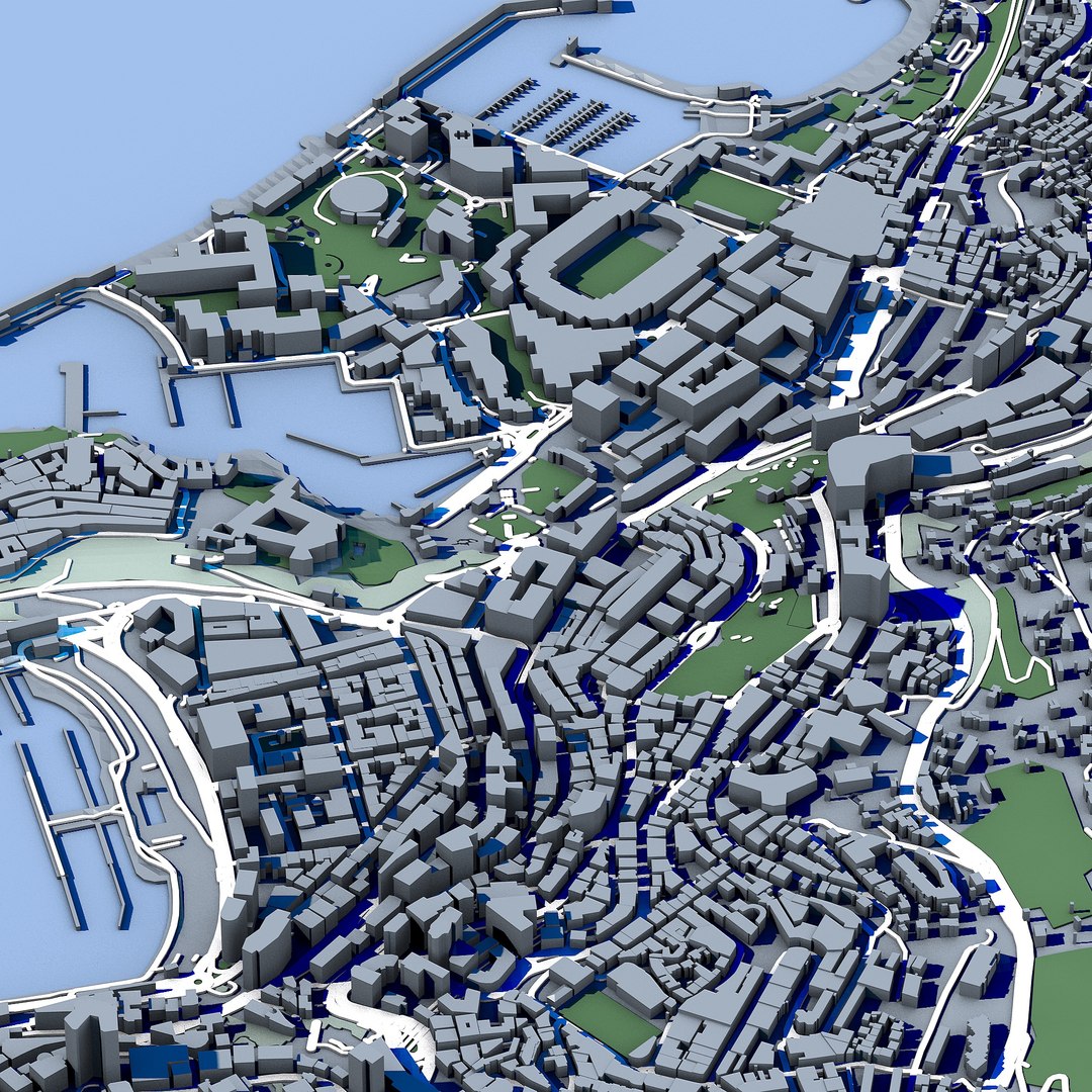 Monte Carlo Monaco 3D Model Casino De Monte-Carlo Luxury District ...