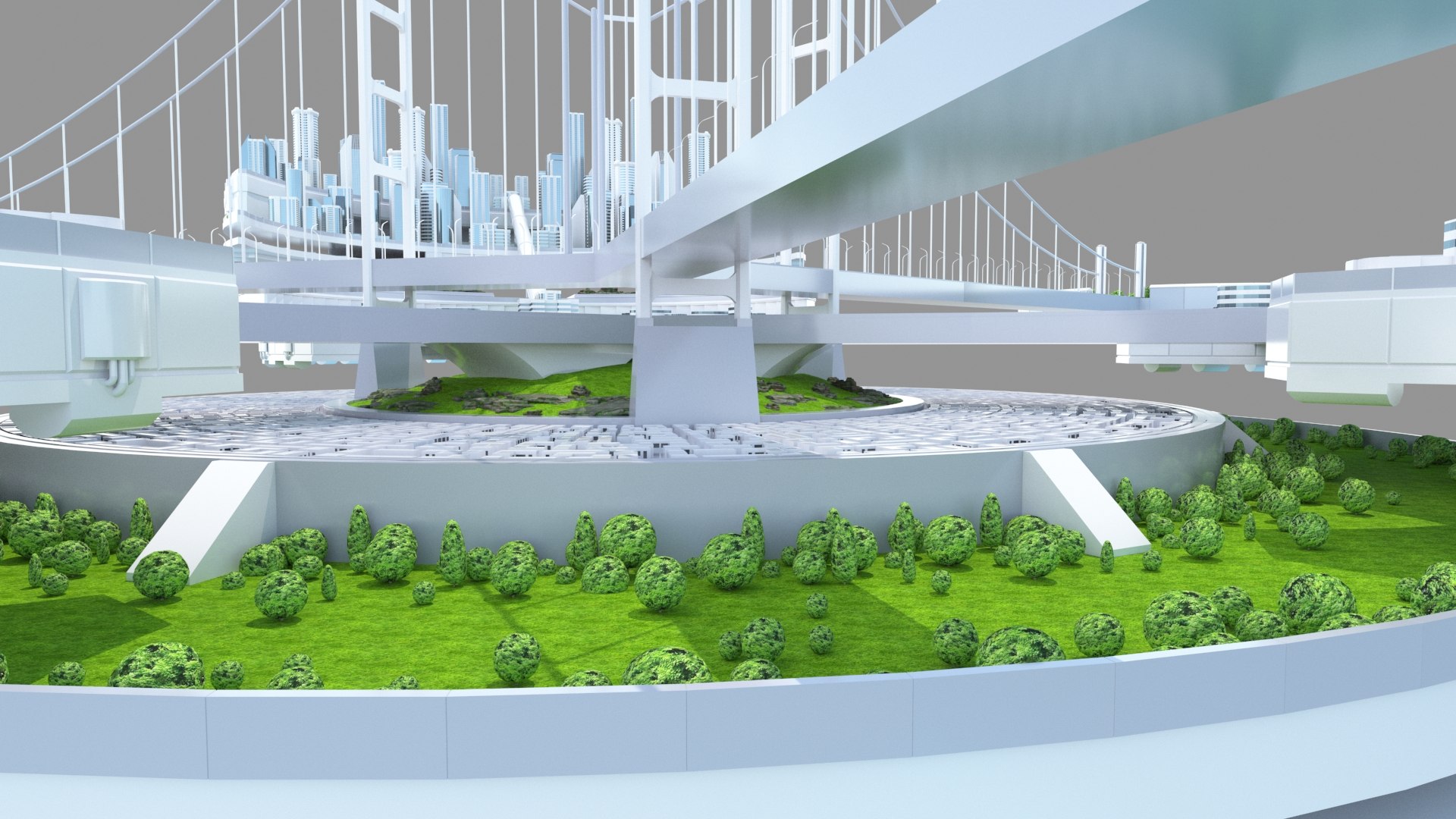 Sci-Fi Futuristic Future Flying City model - TurboSquid 1952562
