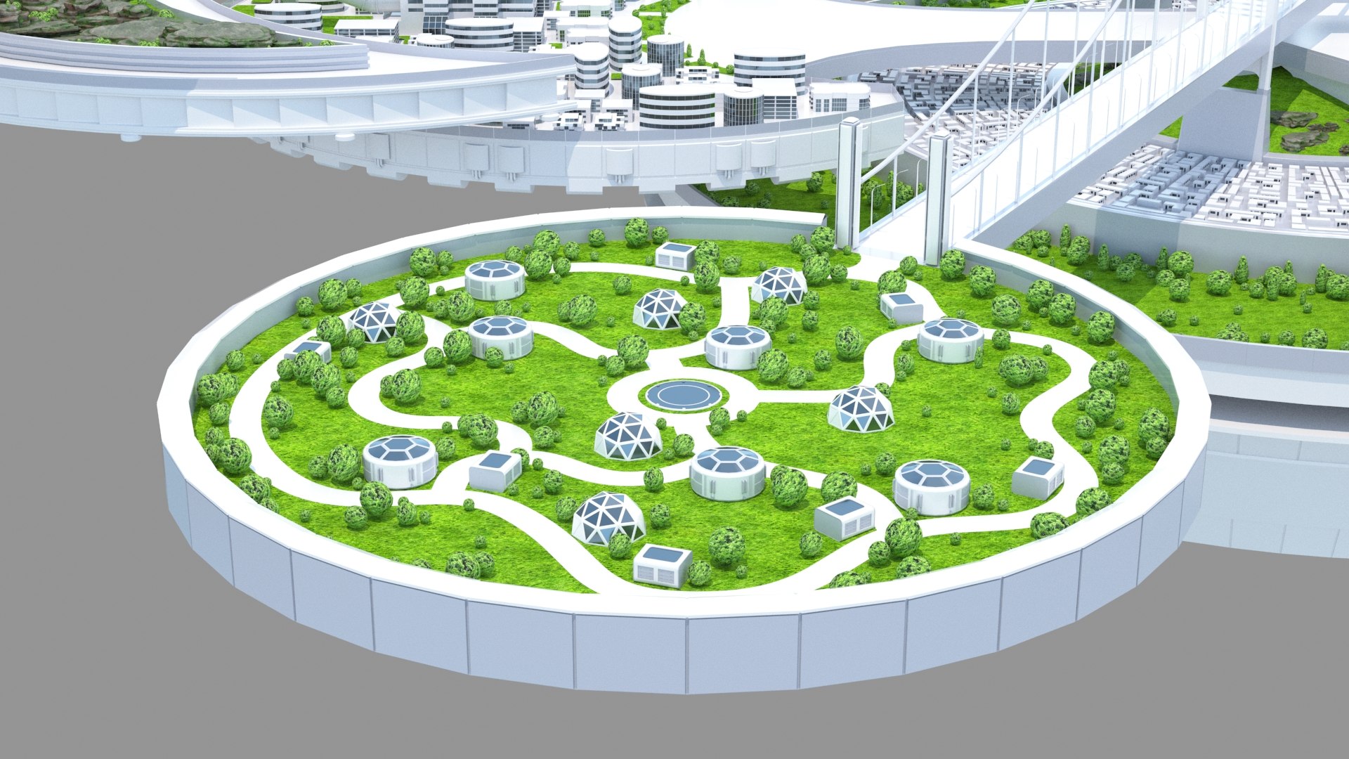 Sci-Fi Futuristic Future Flying City model - TurboSquid 1952562