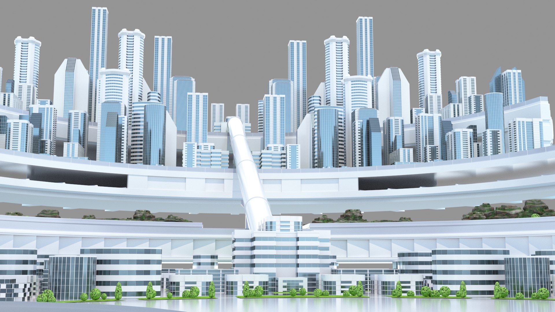 Sci-Fi Futuristic Future Flying City model - TurboSquid 1952562