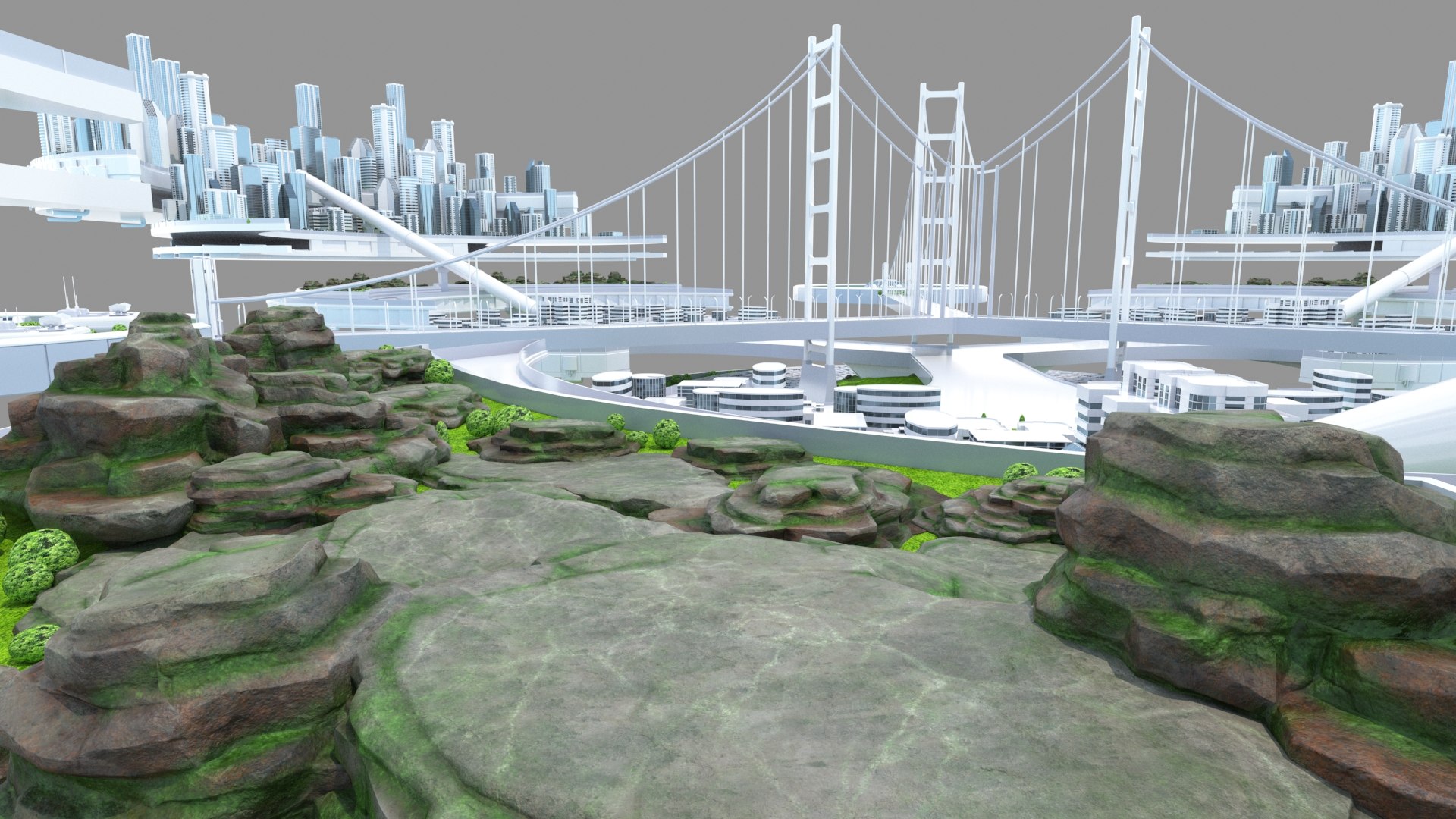 Sci-Fi Futuristic Future Flying City model - TurboSquid 1952562
