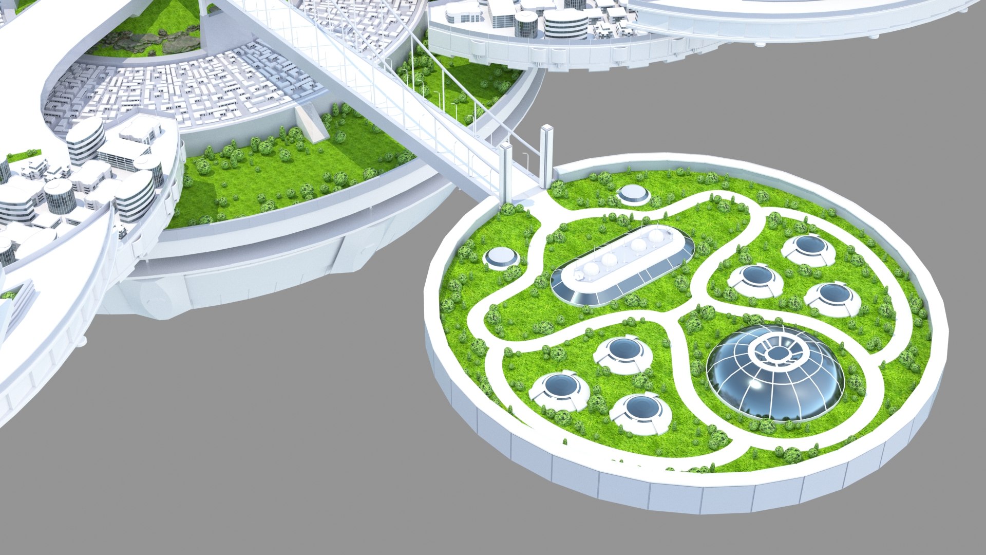 Sci-Fi Futuristic Future Flying City model - TurboSquid 1952562