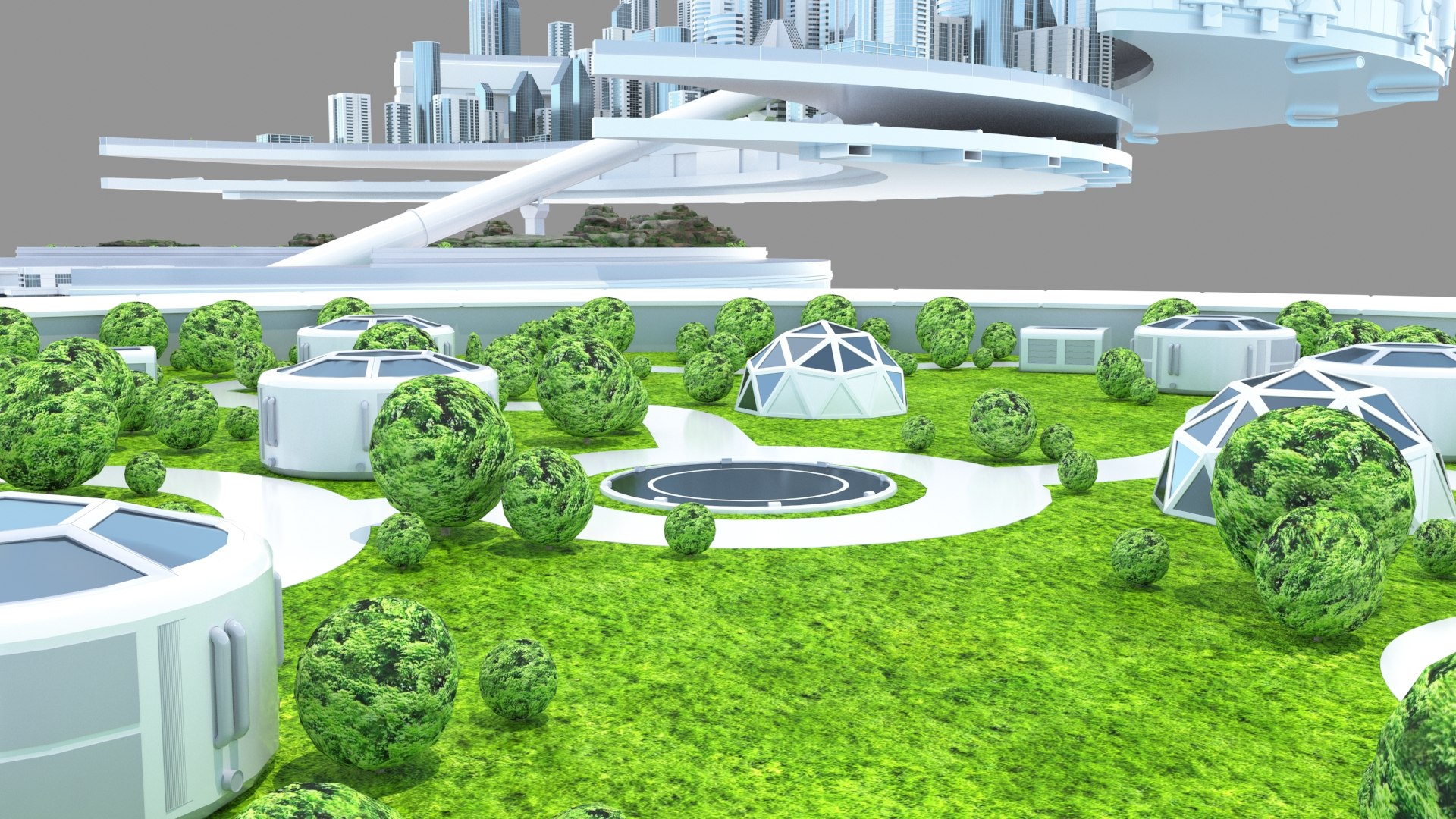 Sci-Fi Futuristic Future Flying City model - TurboSquid 1952562