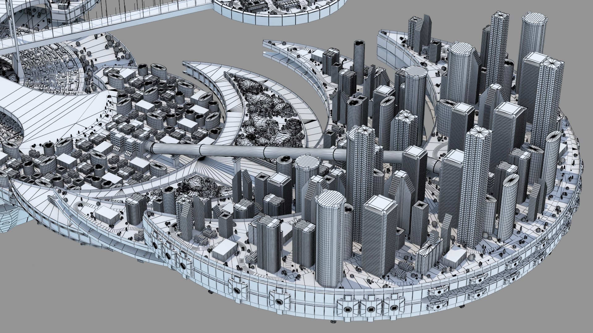 Sci-Fi Futuristic Future Flying City model - TurboSquid 1952562