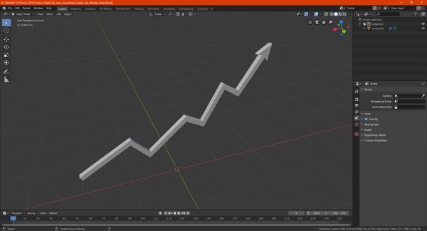 3D arrow graph - TurboSquid 1703732