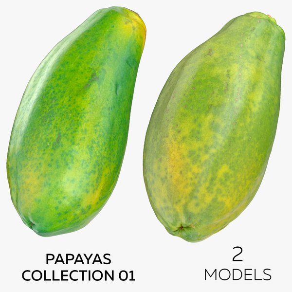 Papayas Collection 01 - 2 models model - TurboSquid 1794598