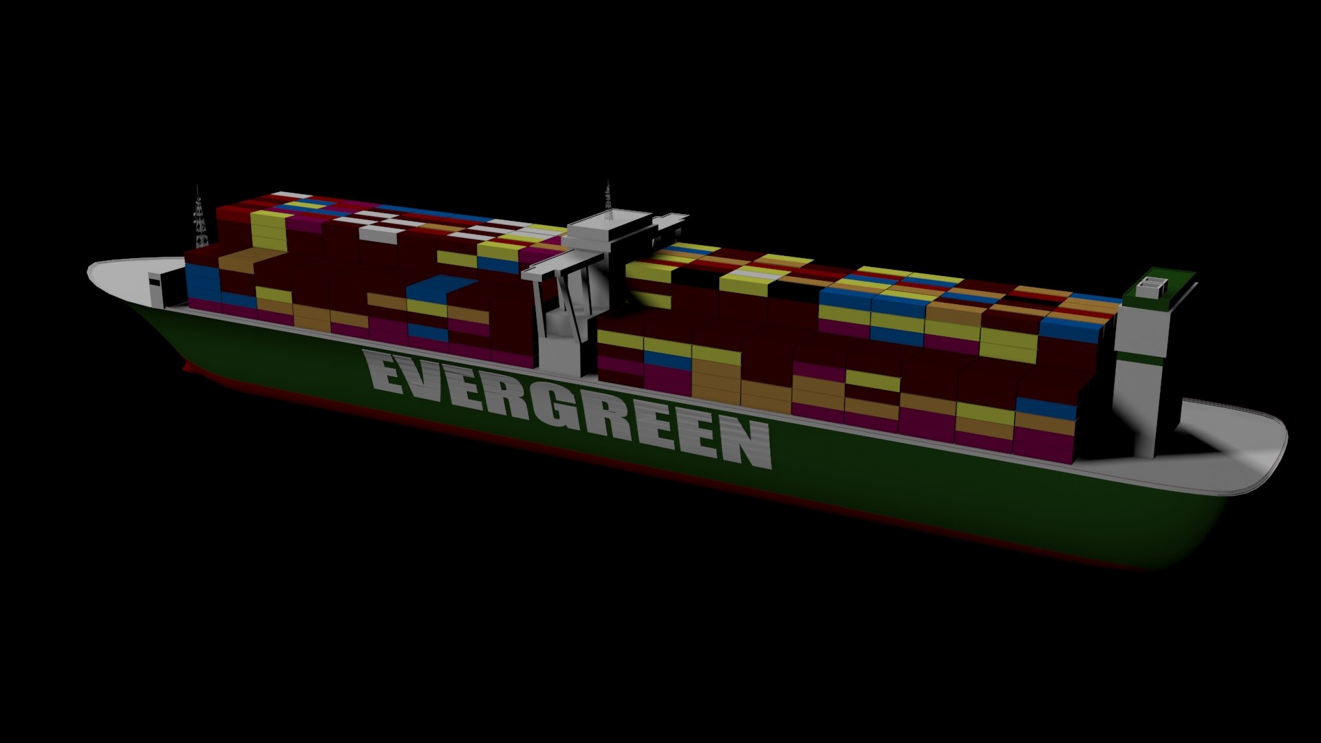 Cargo Ship Evergreen 3D - TurboSquid 1711186