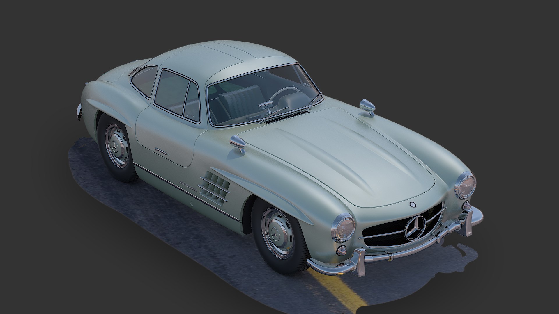 3D Mercedes-Benz 300 SL Gullwing 1954 - TurboSquid 2219003