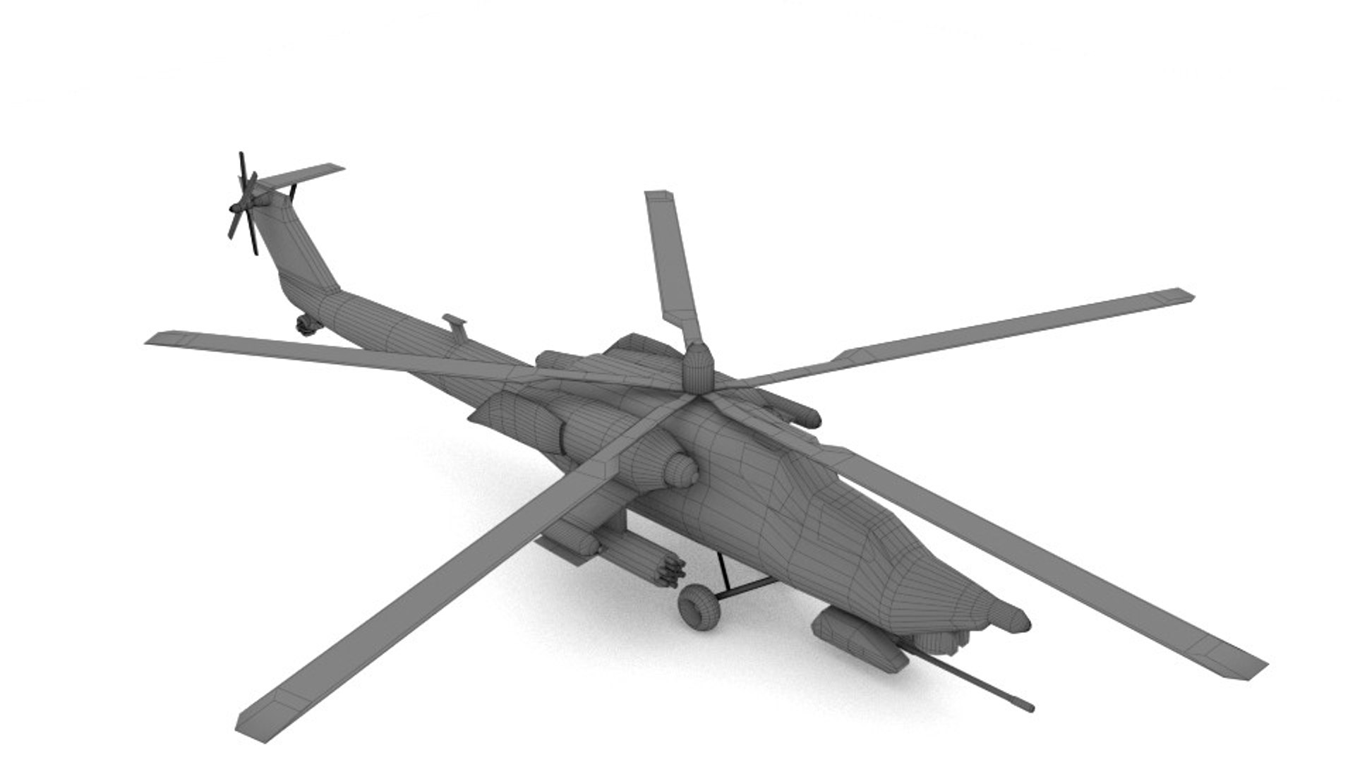 3d model blender mig helicopter