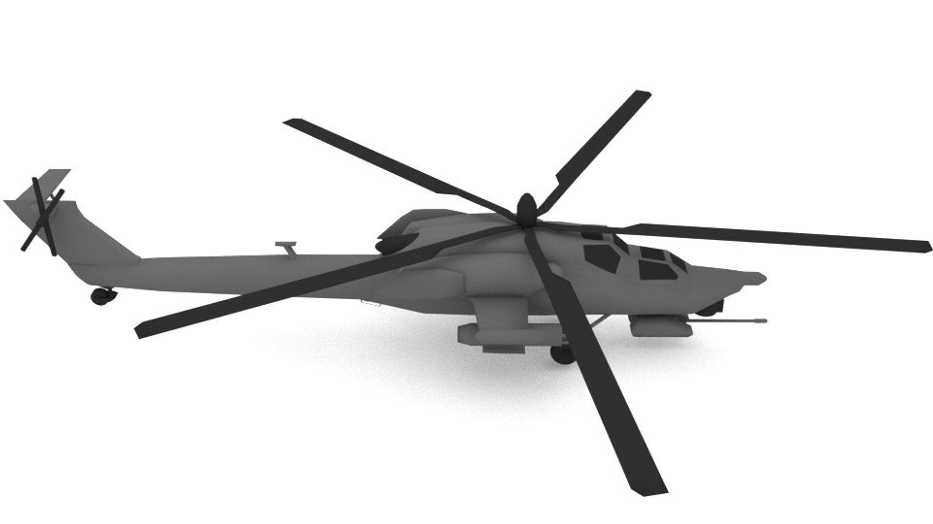 3d model blender mig helicopter