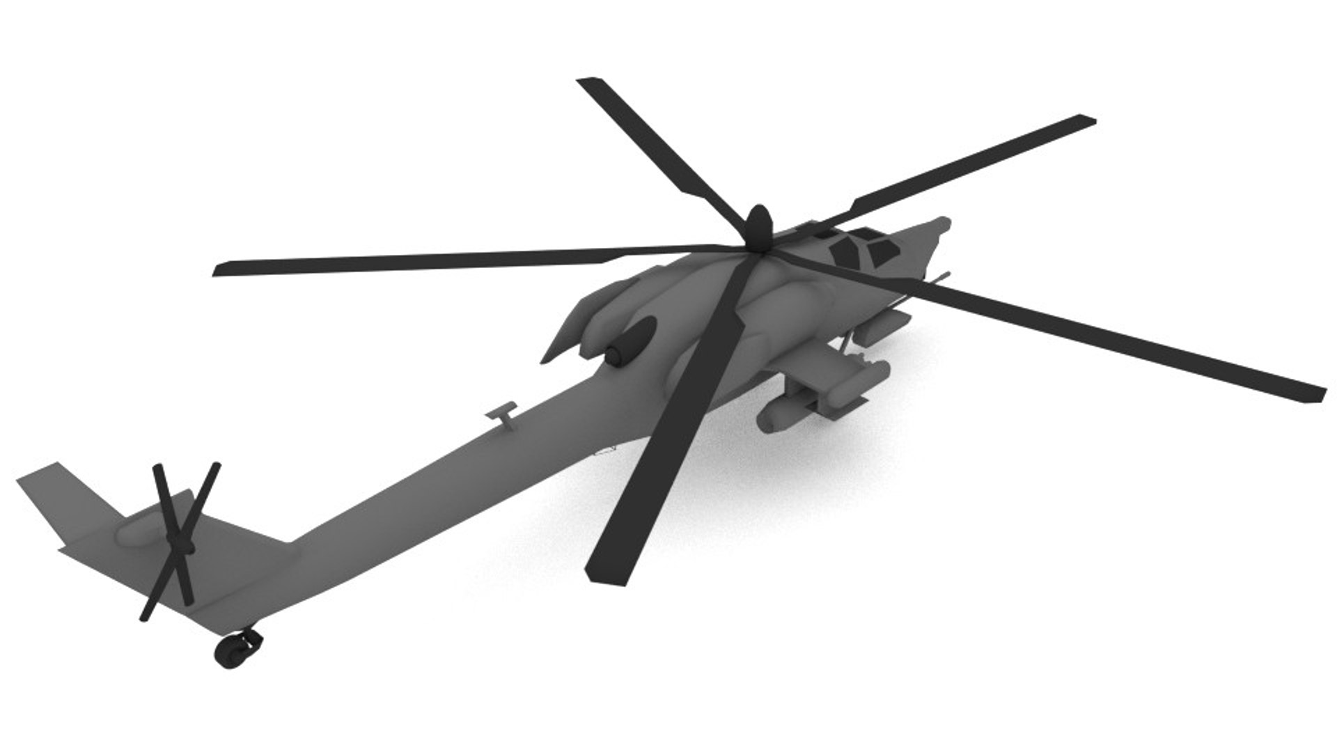 3d model blender mig helicopter
