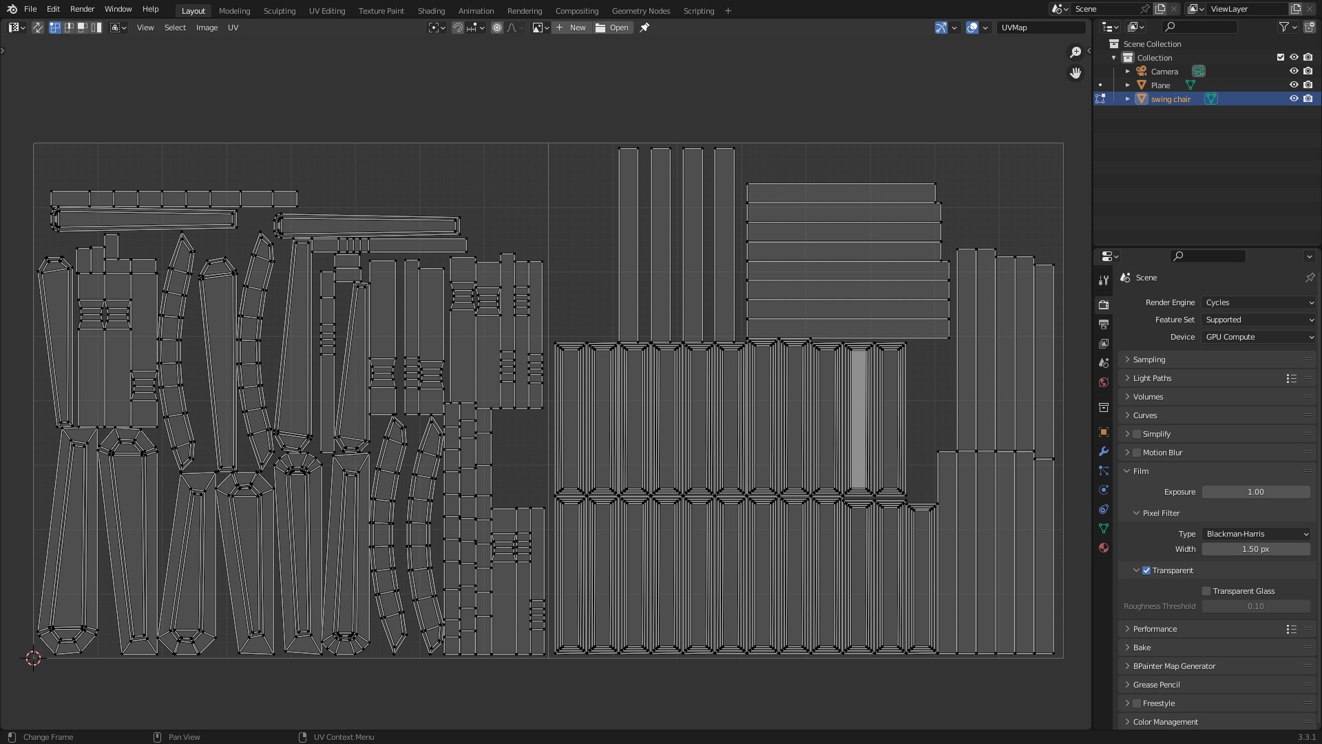 3D Wooden Swing Chair PBR Ready Model - TurboSquid 2004437
