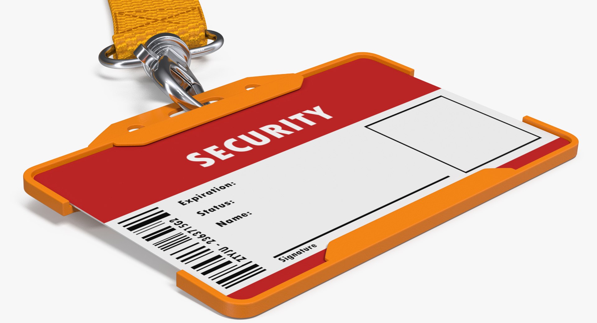 3D Security Lanyard Id Card Model - TurboSquid 1255614