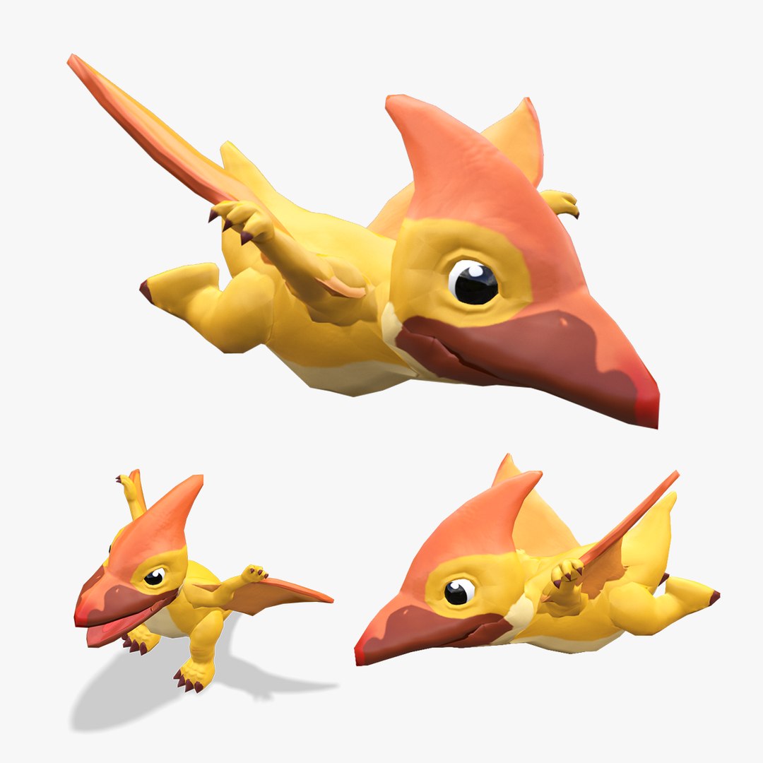 Pteranodon Baby - Dinosaur Character 3D Model - TurboSquid 2195144