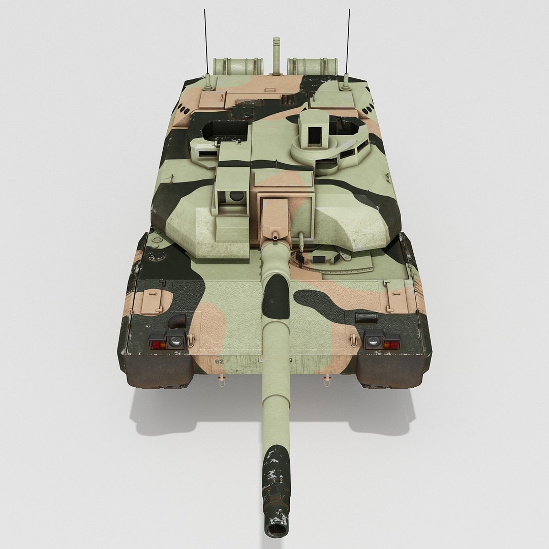 3d french amx-56 main battle tank model