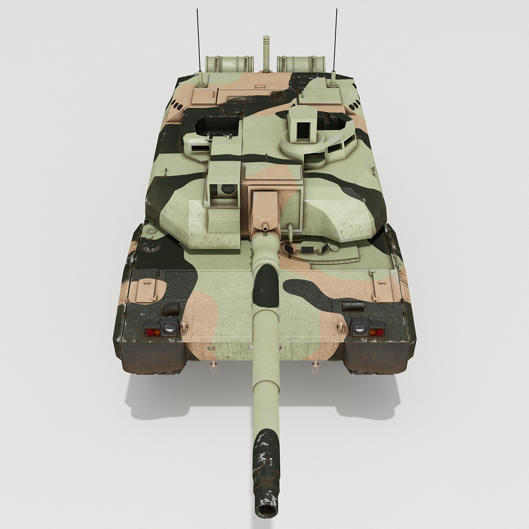 3d french amx-56 main battle tank model