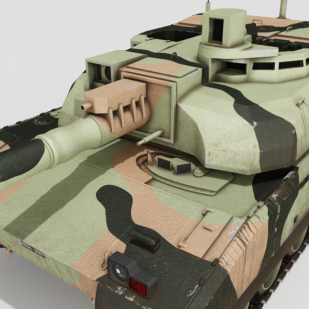 3d french amx-56 main battle tank model