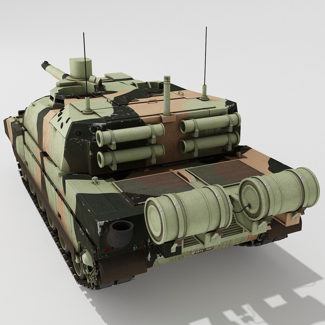 3d french amx-56 main battle tank model