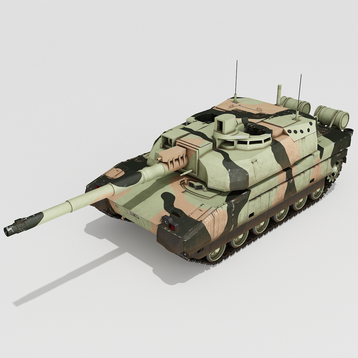 3d french amx-56 main battle tank model