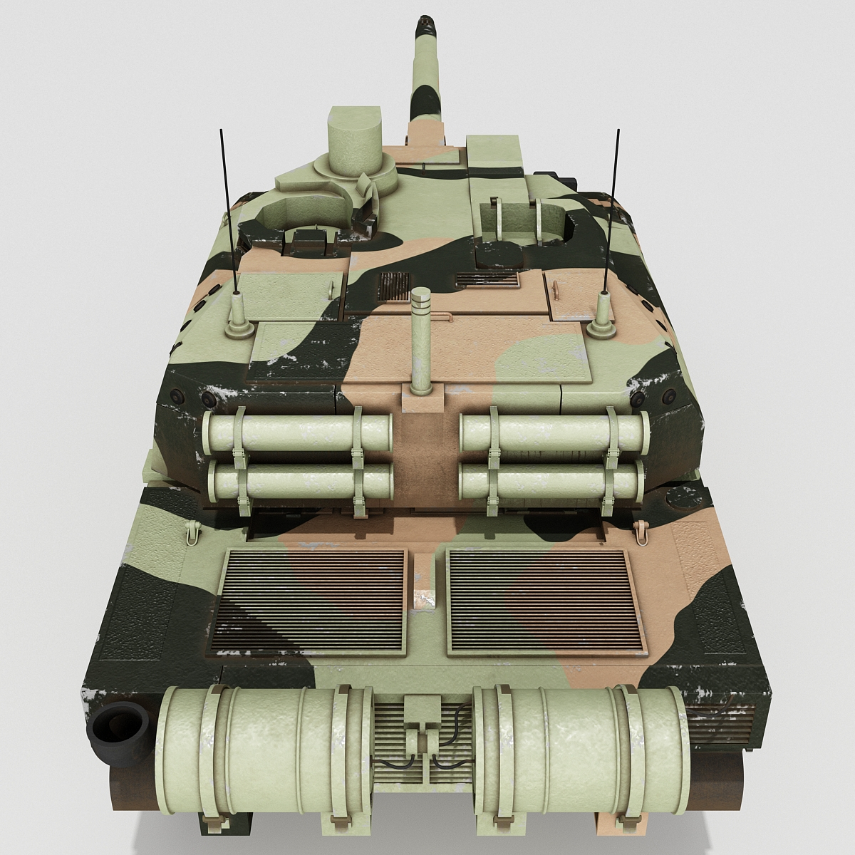 3d french amx-56 main battle tank model