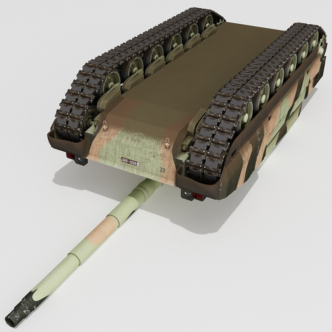 3d french amx-56 main battle tank model