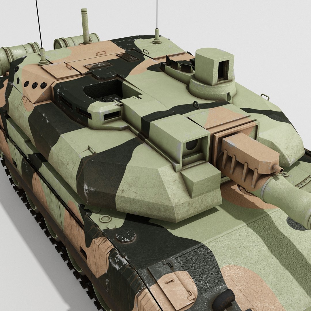 3d french amx-56 main battle tank model