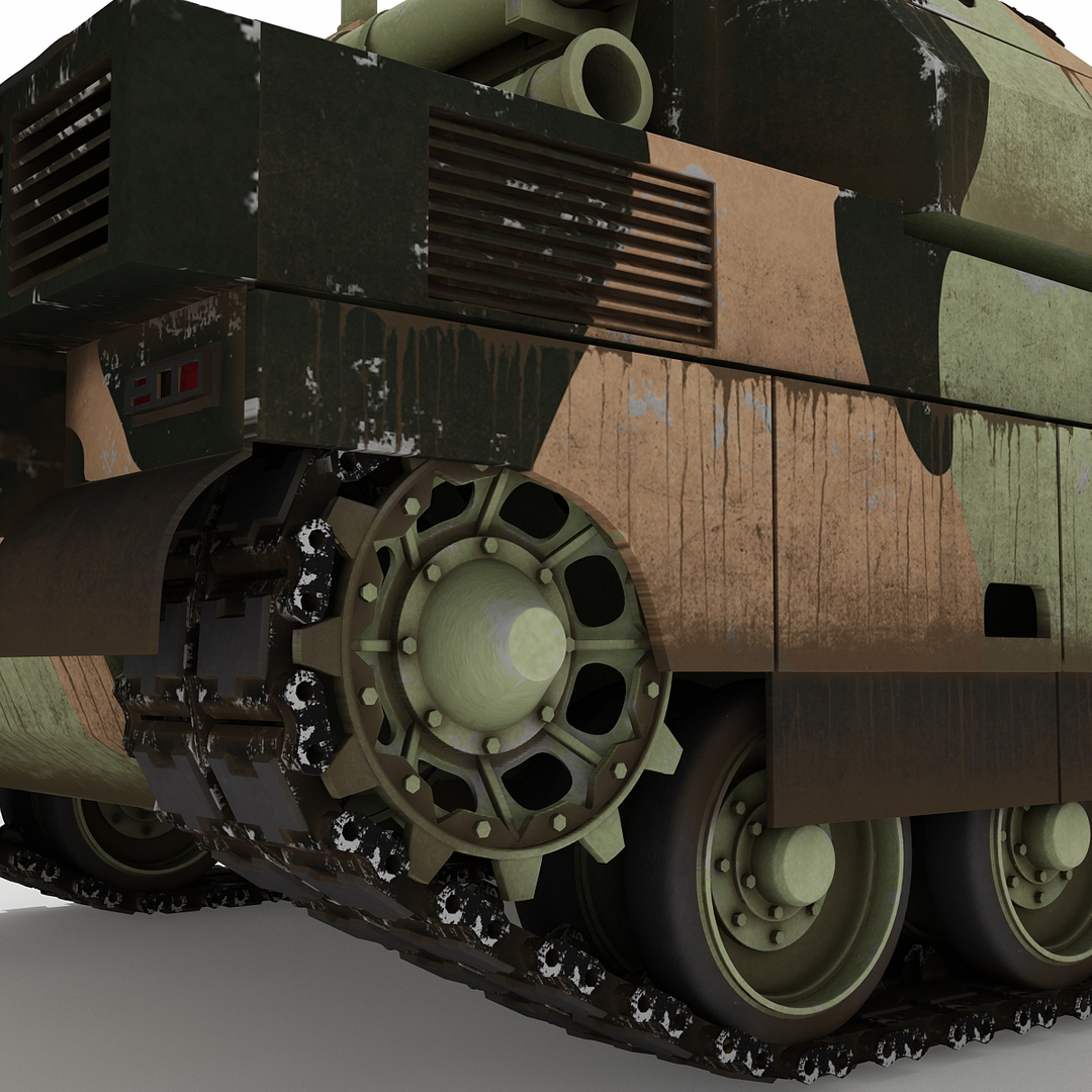 3d french amx-56 main battle tank model