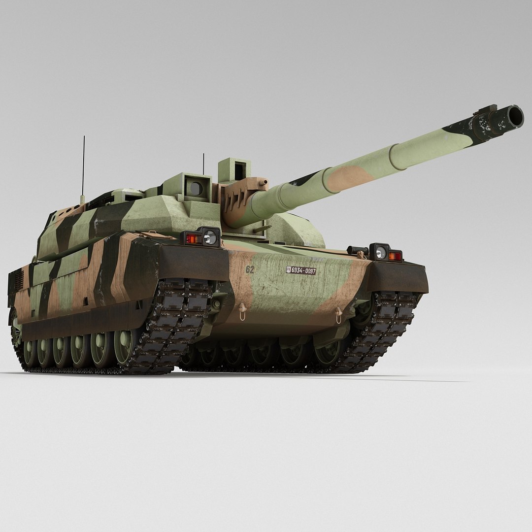 3d french amx-56 main battle tank model