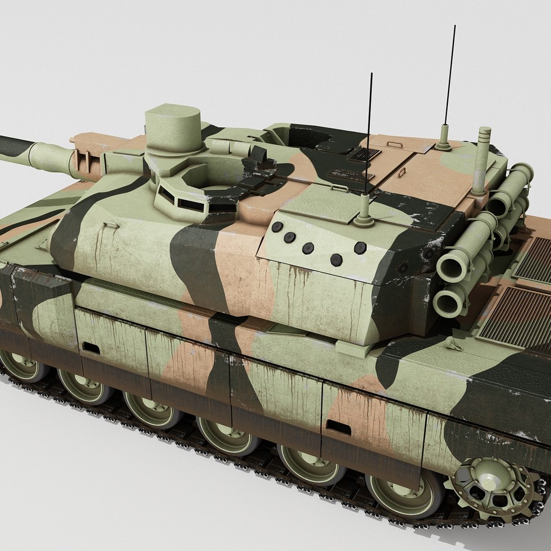 3d french amx-56 main battle tank model