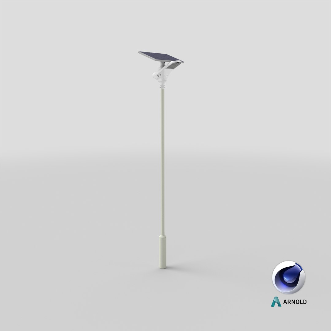 3D Led Solar Street Light - TurboSquid 1608820