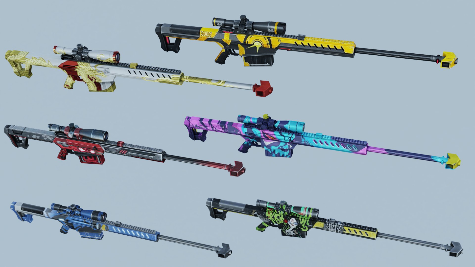 3D BM94 Rifle Game Weapon 6x Model - TurboSquid 1833069