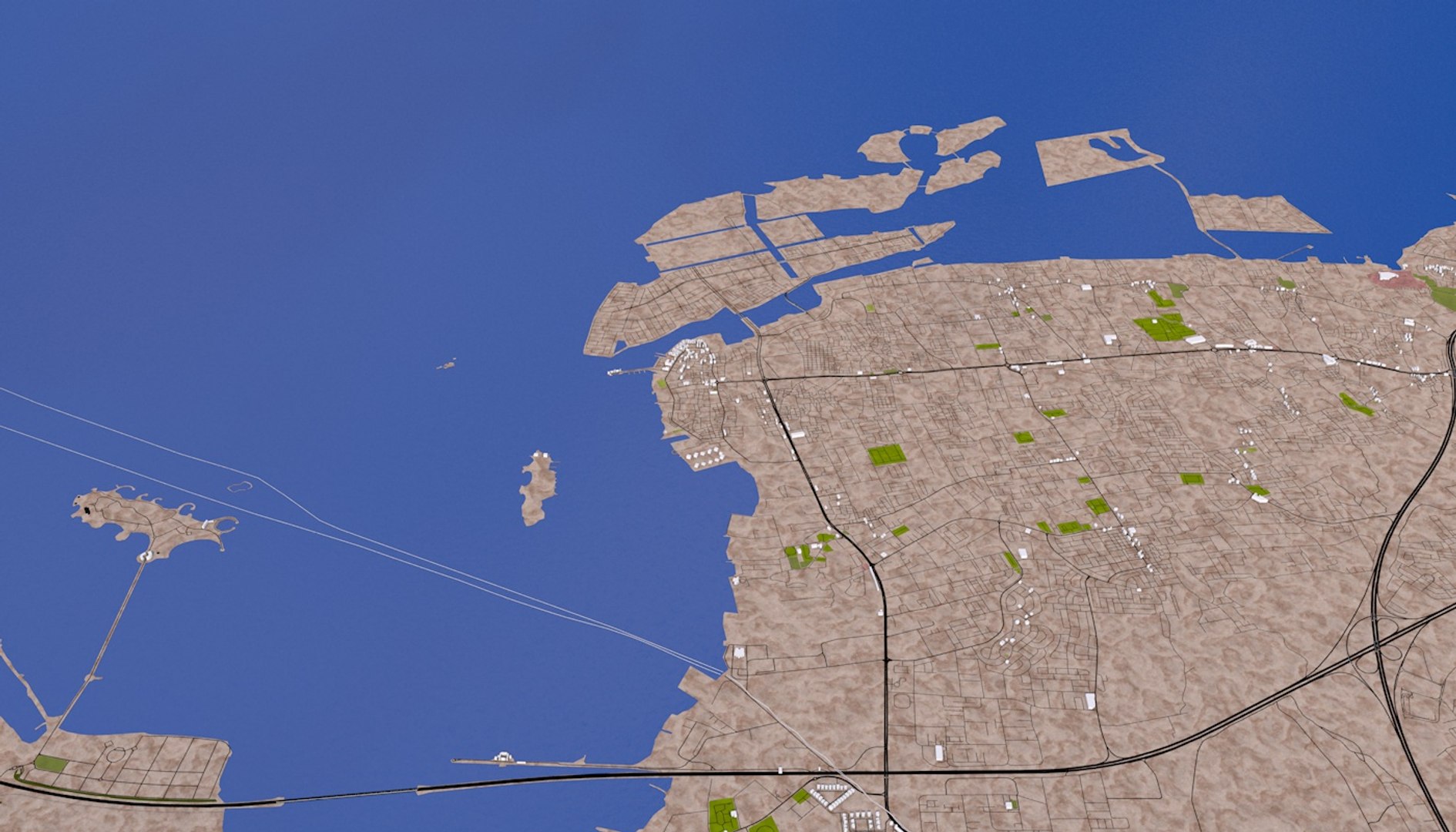 Manama Bahrain Buildings 3D Model - TurboSquid 1430763