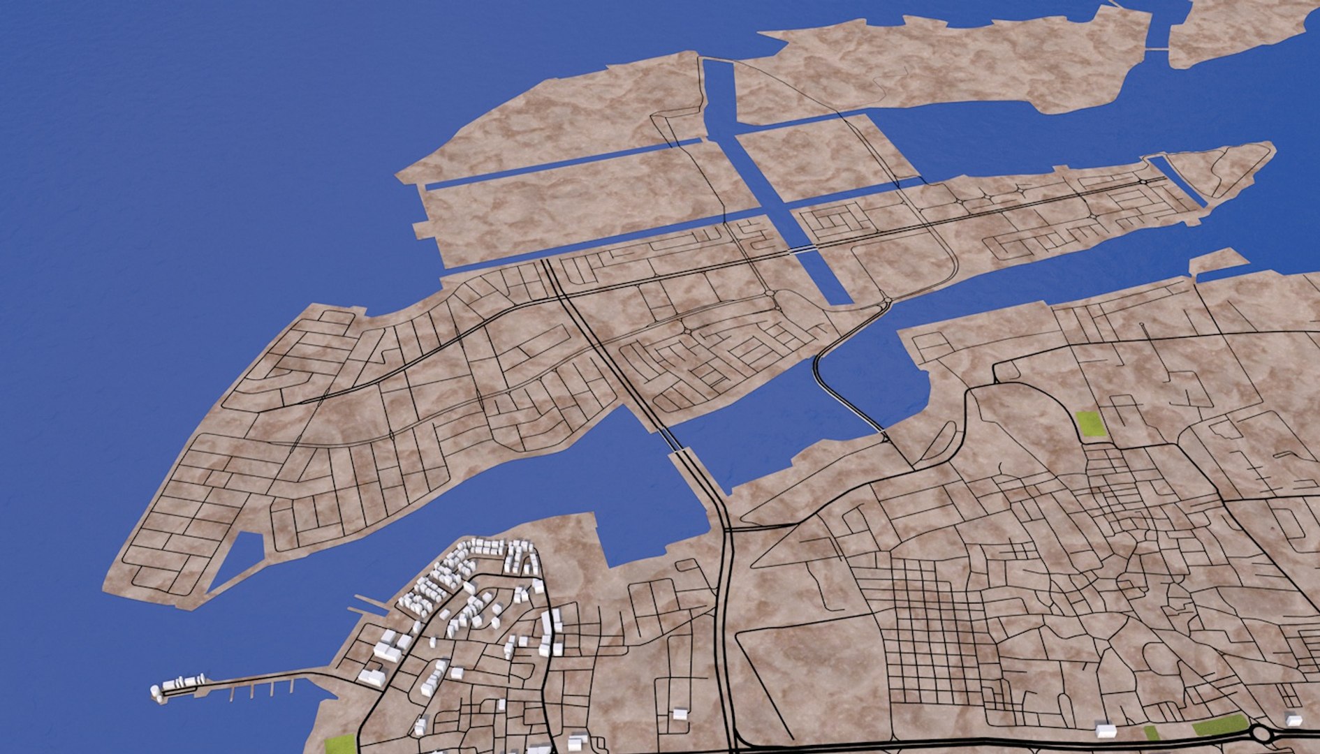 Manama bahrain buildings 3D model - TurboSquid 1430763
