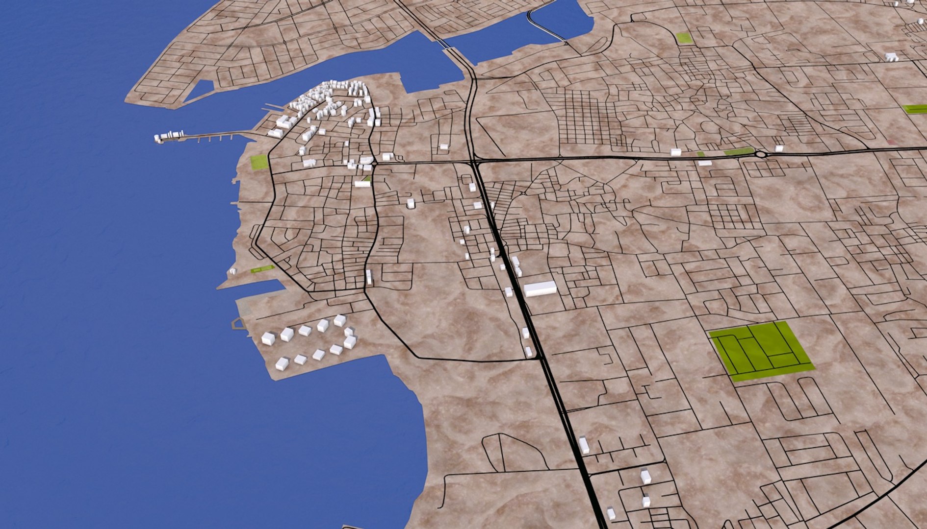 Manama bahrain buildings 3D model - TurboSquid 1430763