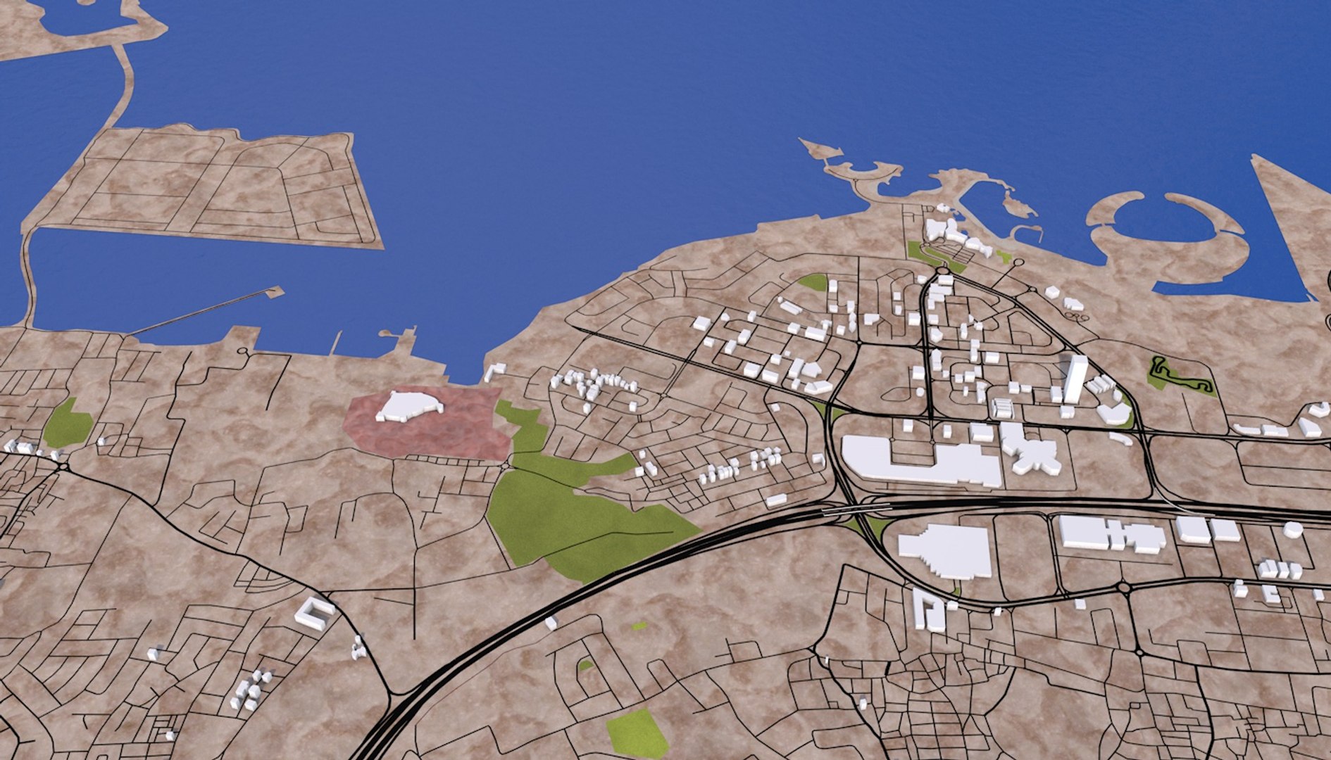 Manama bahrain buildings 3D model - TurboSquid 1430763