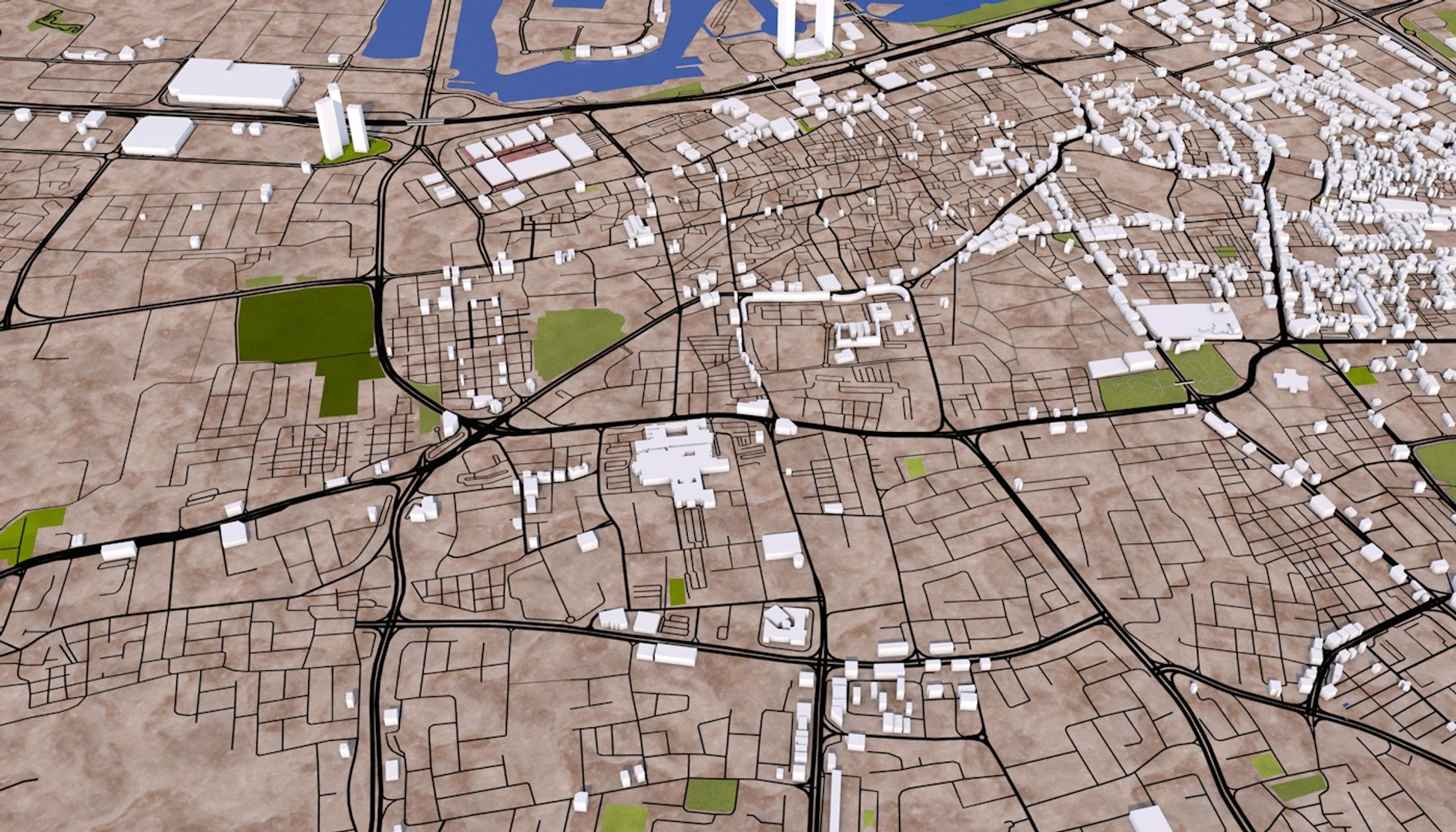 Manama bahrain buildings 3D model - TurboSquid 1430763