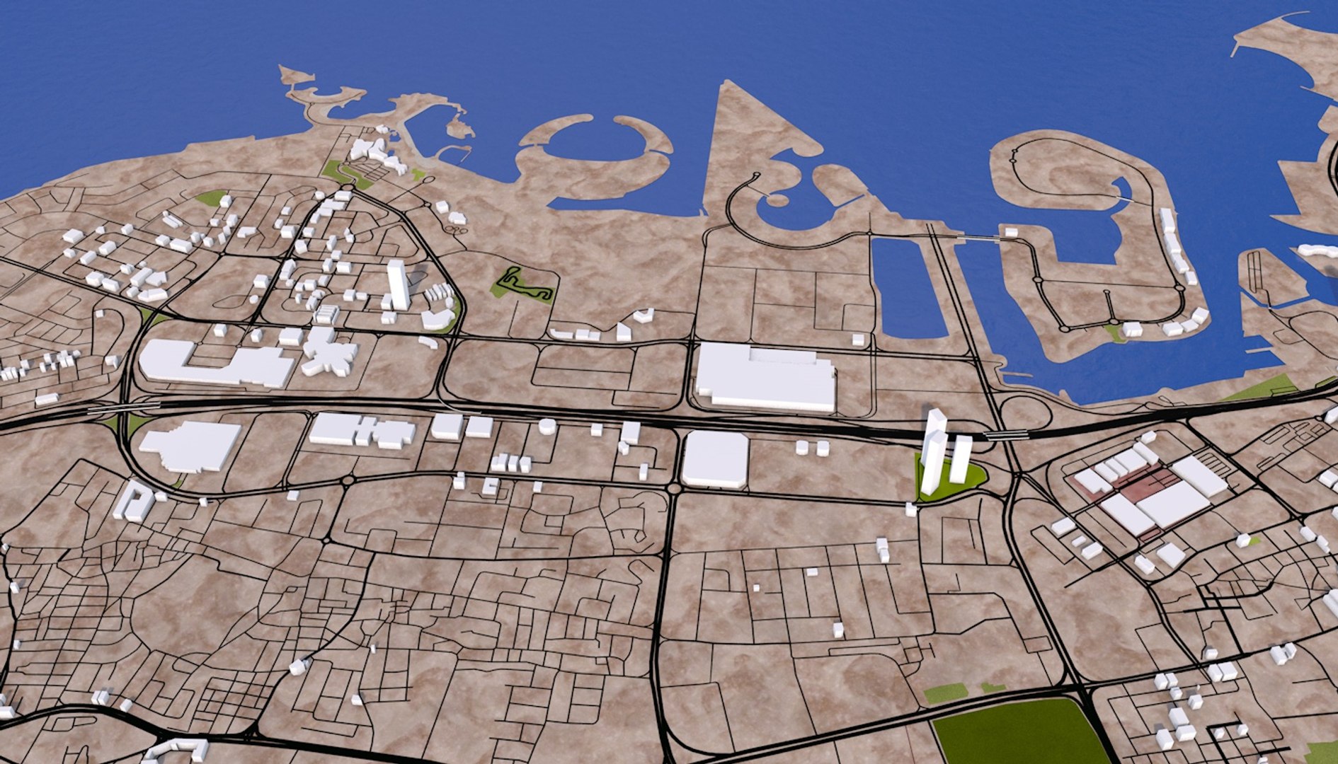 Manama bahrain buildings 3D model - TurboSquid 1430763