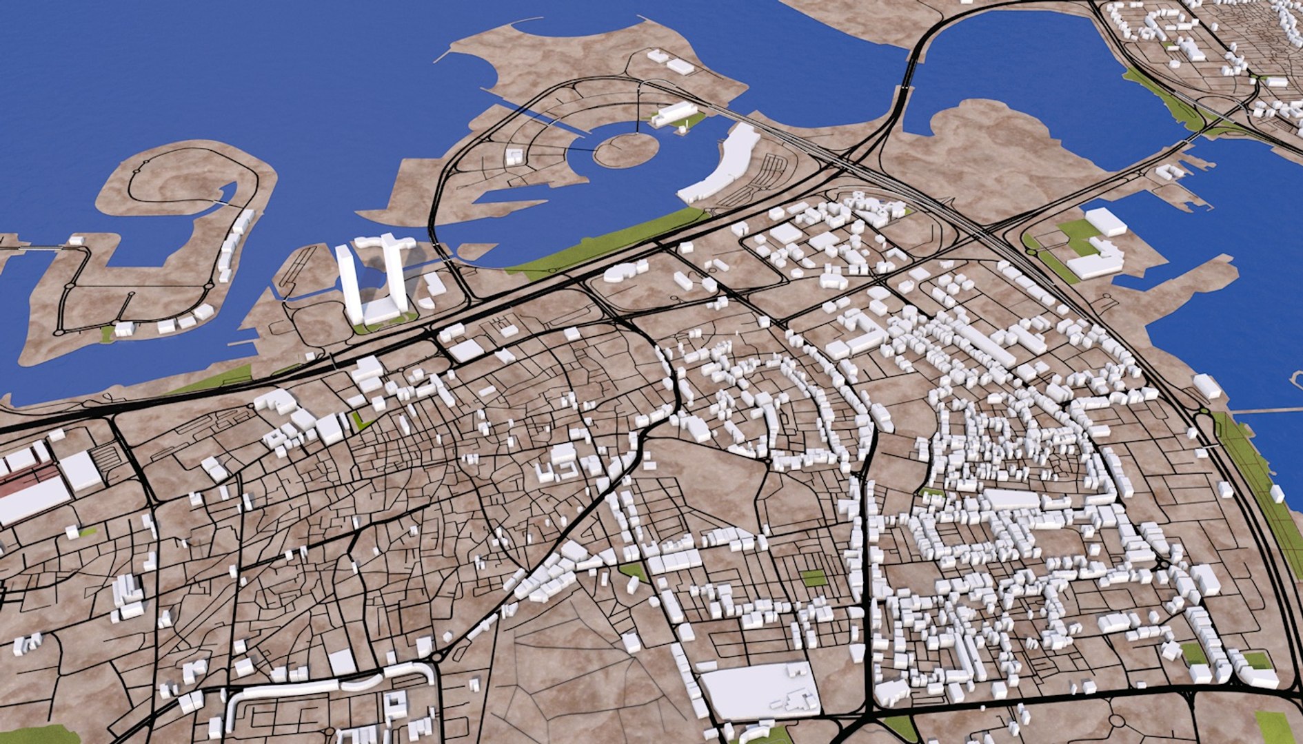 Manama bahrain buildings 3D model - TurboSquid 1430763